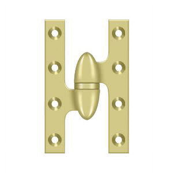 Deltana Ok5032b-L 5" X 3-1/4" Solid Brass Left Hand Olive Knuckle Hinge ...