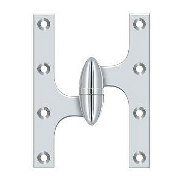 Deltana Ok6045b-L 6" X 4-1/2" Solid Brass Left Hand Olive Knuckle Hinge ...