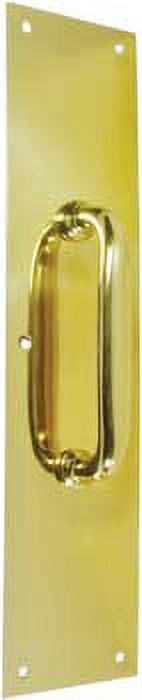 Deltana PPH55CR003 Push Plate w/ Handle 3-1/2" x 15 " - Handle 5-1/4 ...