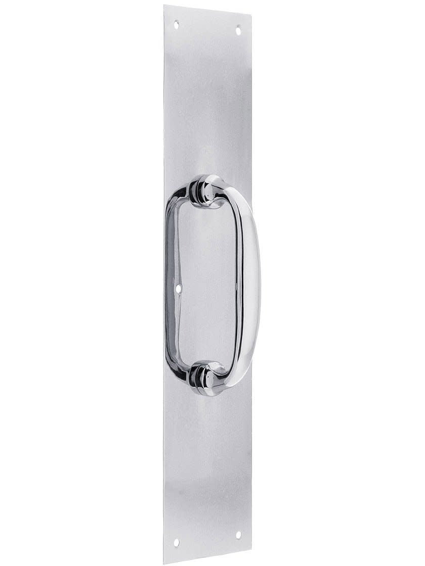 Deltana PPH55U26 Push Plate w/ Handle 3-1/2" x 15 " - Handle 5-1/4" in ...