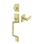 Legend Decorative Lever Deadbolt Combo Set Adj Bs Kw1 Polished Brass ...
