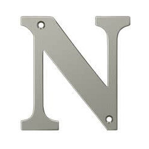 Deltana RL4N-15 4" Residential Letter N; Satin Nickel Finish - Walmart.com