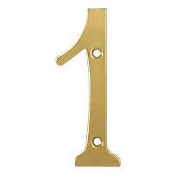 Deltana RN4-1 4" Numbers; Solid Brass; Lifetime Brass Finish - Walmart ...
