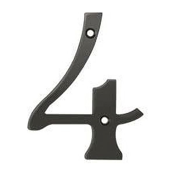 Deltana RN4-4U10B 4" Numbers; Solid Brass; Oil Rubbed Bronze Finish ...