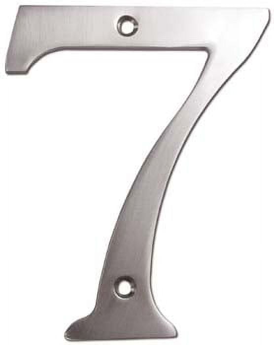Deltana RN4-7U15 4" Numbers; Solid Brass; Satin Nickel Finish - Walmart ...