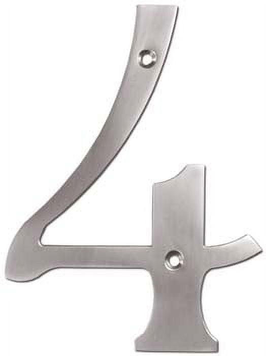 Deltana RN6-4U15 Solid Brass 6-Inch House Number 4 Board - Walmart.com