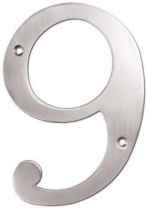Deltana RN6-9U15 6" Numbers; Solid Brass; Satin Nickel Finish - Walmart ...