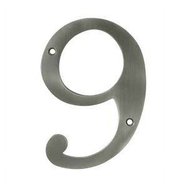 Deltana RN6-9U15A Solid Brass 6-Inch House Number 9 Board - Walmart.com