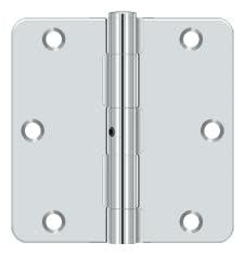 Deltana S35R4N26 - Steel Hinge 3 1/2 X 3 1/2 X 1/4 R NRP US26 - Walmart.com