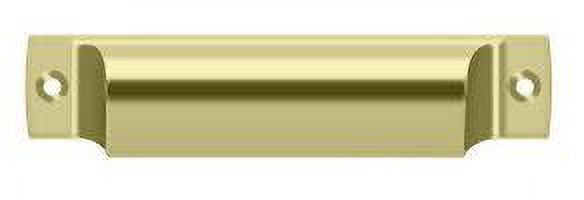 Deltana SHP40U3-UNL Rectangular Shell Pull 4" in Unlacquered Brass ...