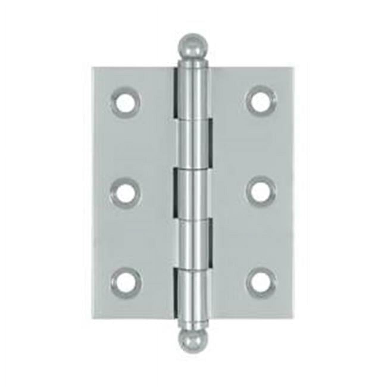 Deltana Solid Brass 2.5 x 2 in. Cabinet Hinge with Ball Tips - Bright ...