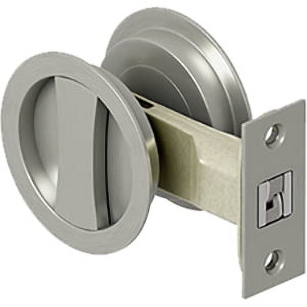 Deltana Solid Brass Sliding Door Round Privacy Lock - Brushed Nickel ...