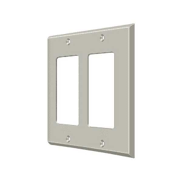 Deltana Swp4741 Modern Architectural 4.5" W 2 Gang Gfi Double Rocker ...