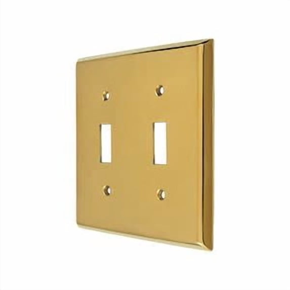 Double Toggle Transitional Switch Plate - PVD Polished Brass - Walmart.com