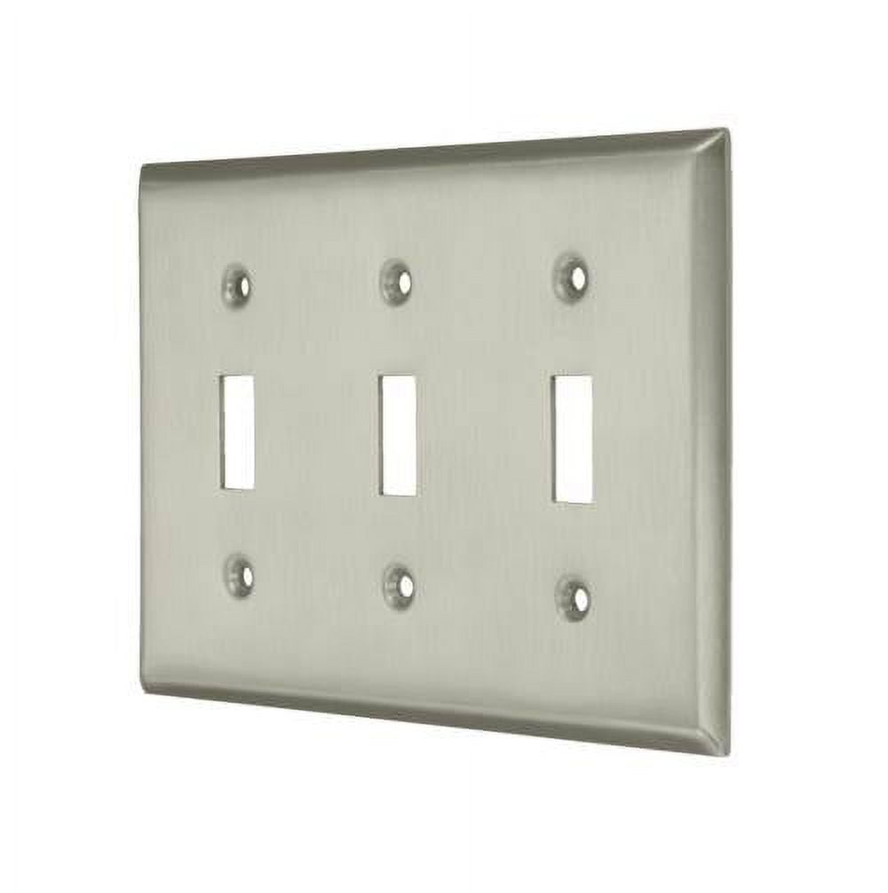Deltana Swp4763 Contemporary Metal Finish 6.5" W 3 Gang Triple Toggle ...