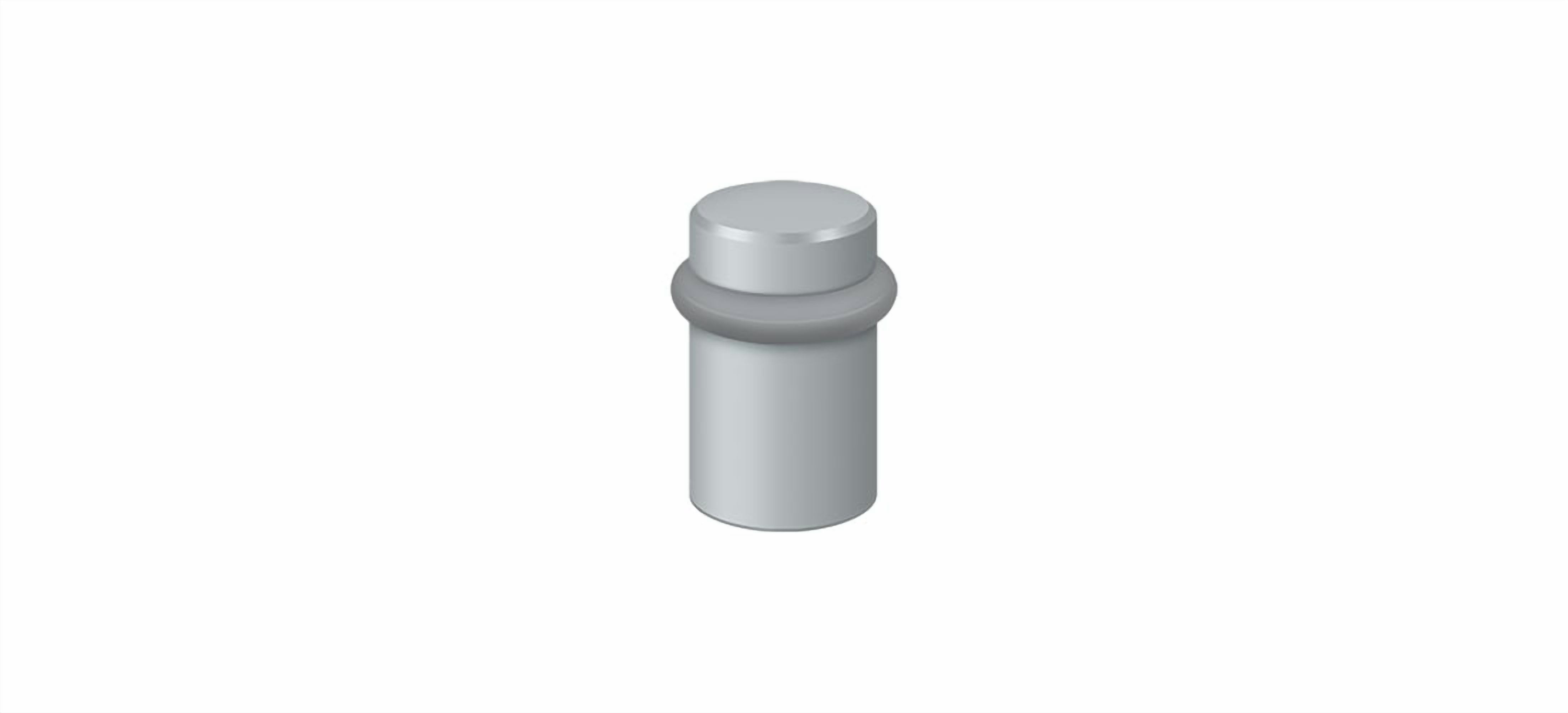 Deltana UFB5000U26D Round Universal Floor Bumper 2"; Satin Chrome ...