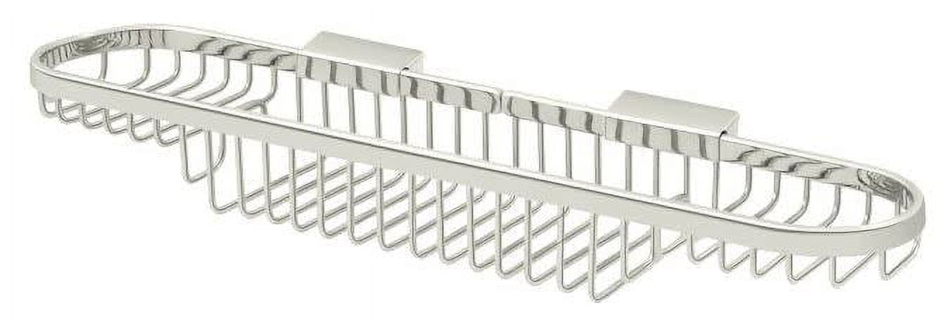 Deltana 18" Solid Brass Shelf Storage Shower Wire Basket - Nickel ...