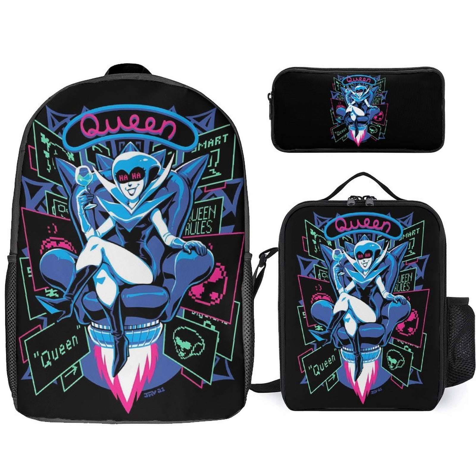 Deltarune 3 Piece Backpack Set with Lunch Bag Pencil Case , High ...