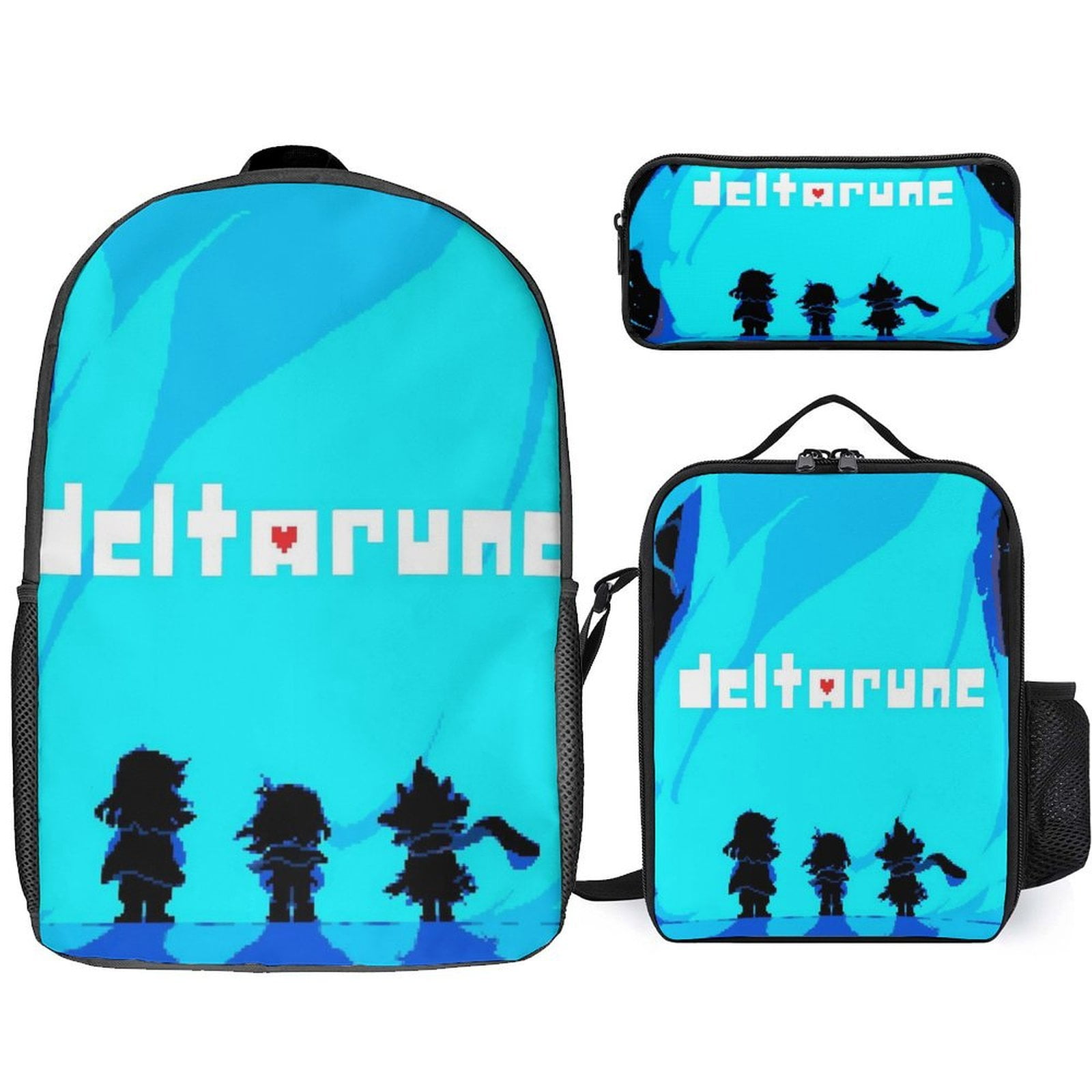 Deltarune 3 Piece Backpack Set with Lunch Bag Pencil Case , High ...