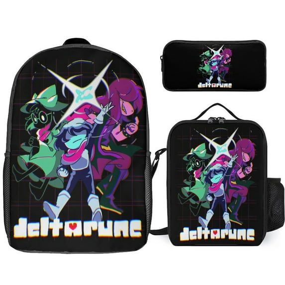 Deltarune 3 Piece Backpack Set with Lunch Bag Pencil Case , High ...