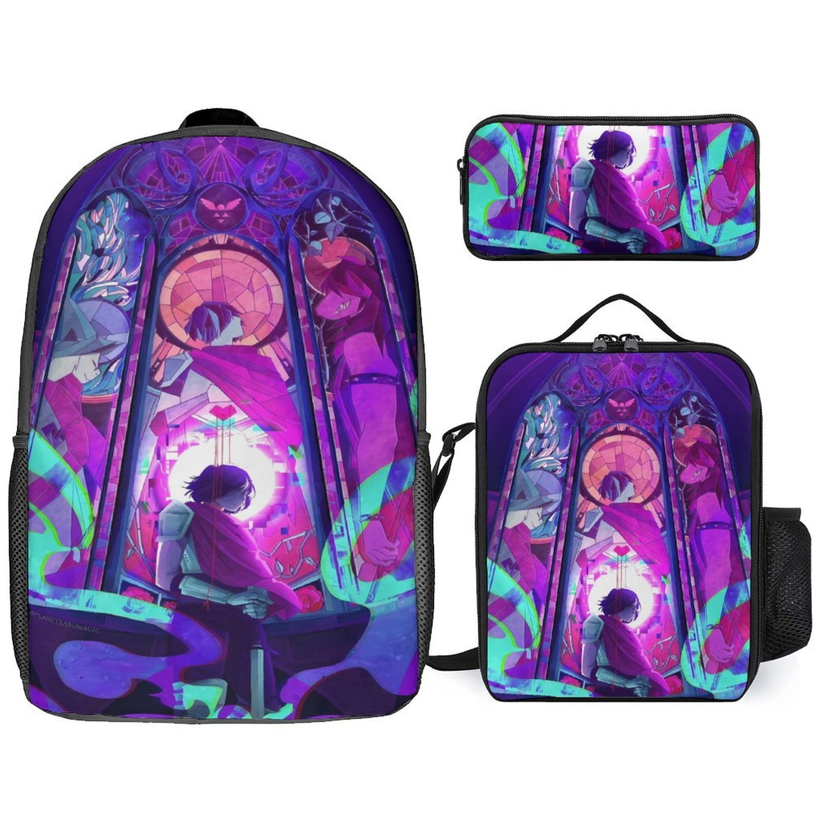 Deltarune 3 Piece Backpack Set with Lunch Bag Pencil Case , High ...