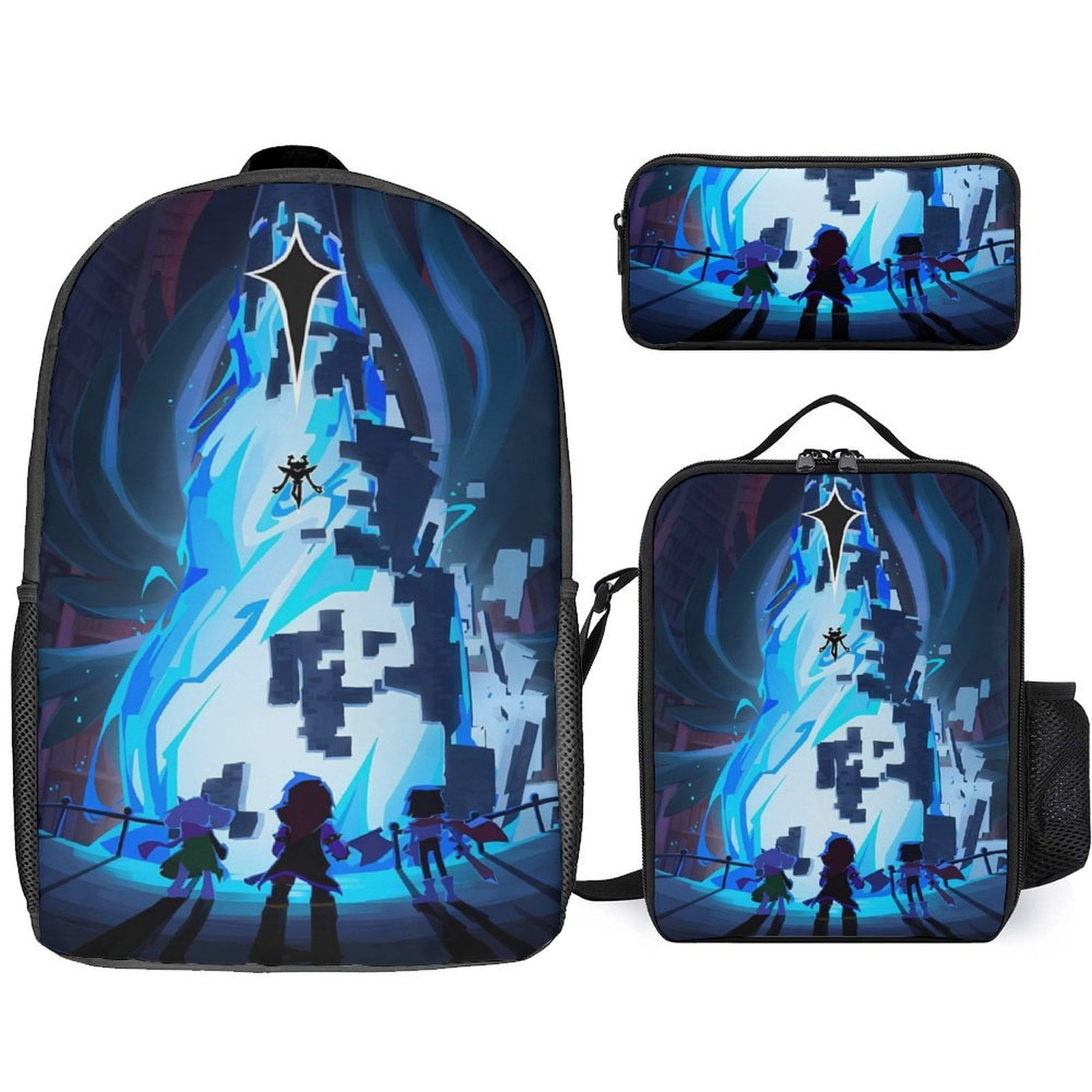 Deltarune 3 Piece Backpack Set with Lunch Bag Pencil Case , High ...