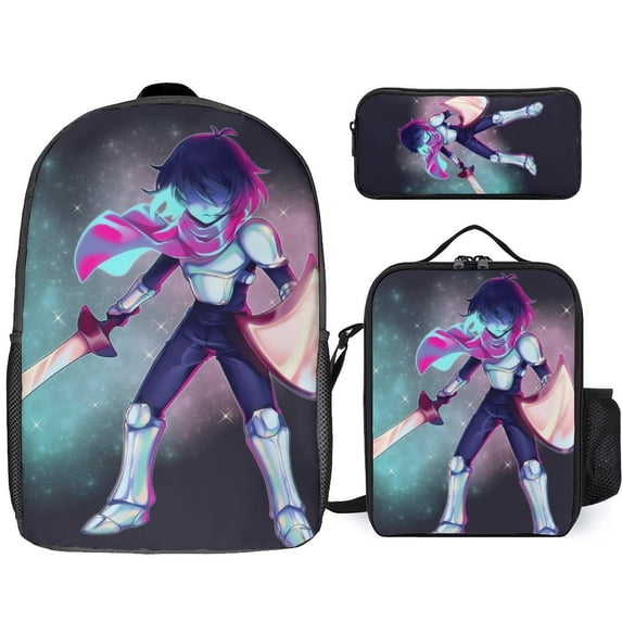 Deltarune 3 Piece Backpack Set with Lunch Bag Pencil Case , High ...