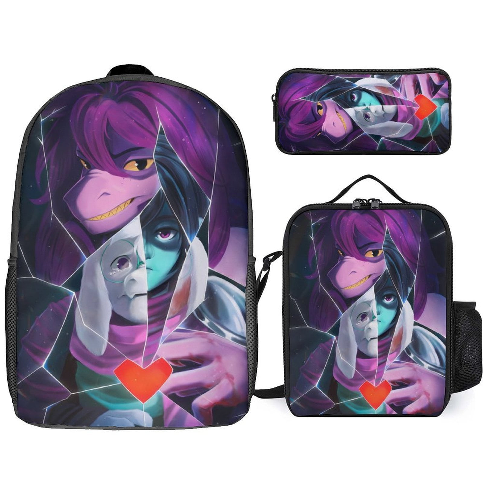 Deltarune 3 Piece Backpack Set with Lunch Bag Pencil Case , High ...