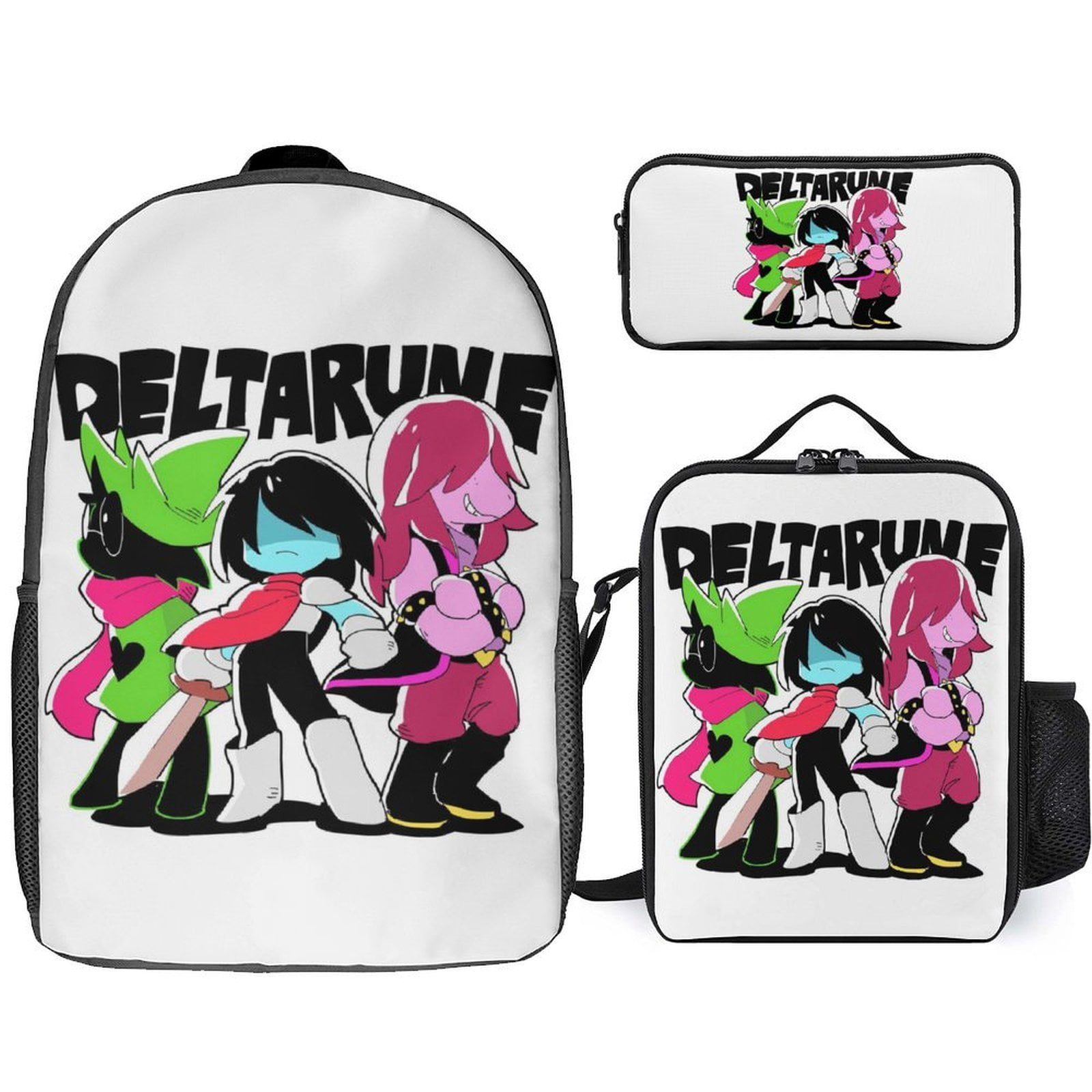 Deltarune 3 Piece Backpack Set with Lunch Bag Pencil Case , High ...