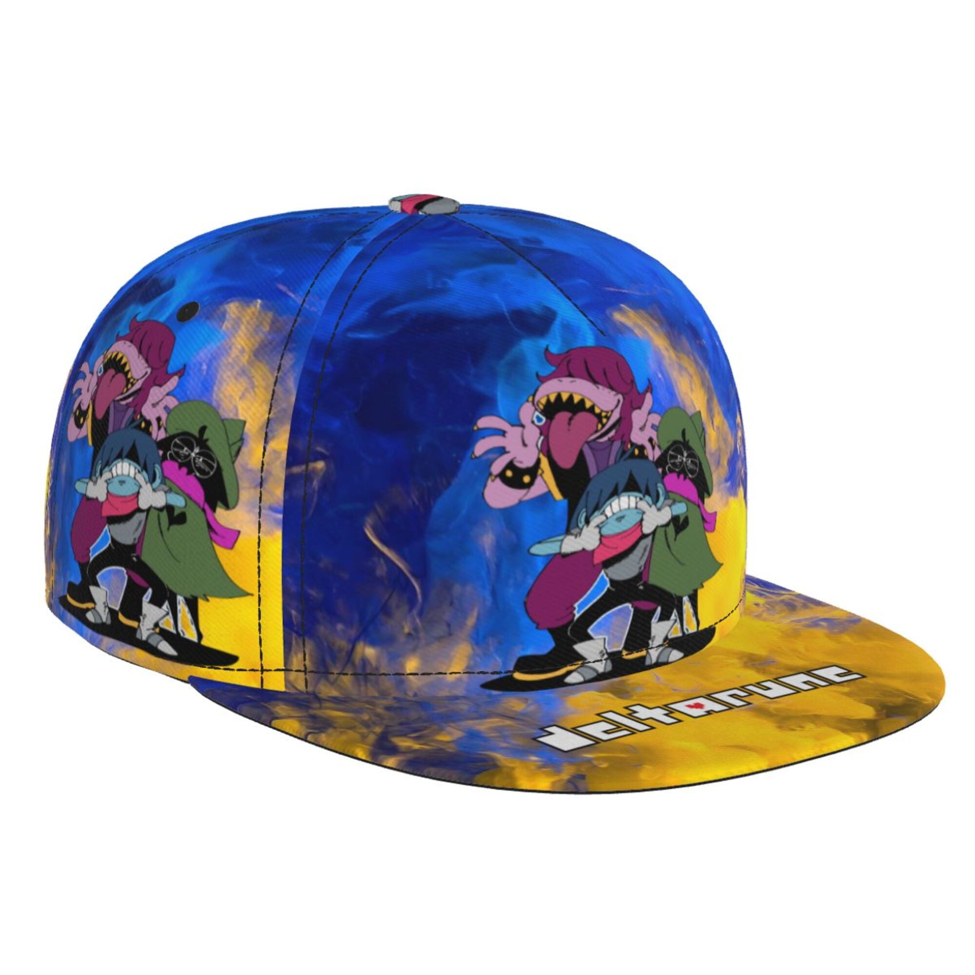 Deltarune Baseball Cap For Men, Women & Kids, Classic Flat Brim Hat Hip ...