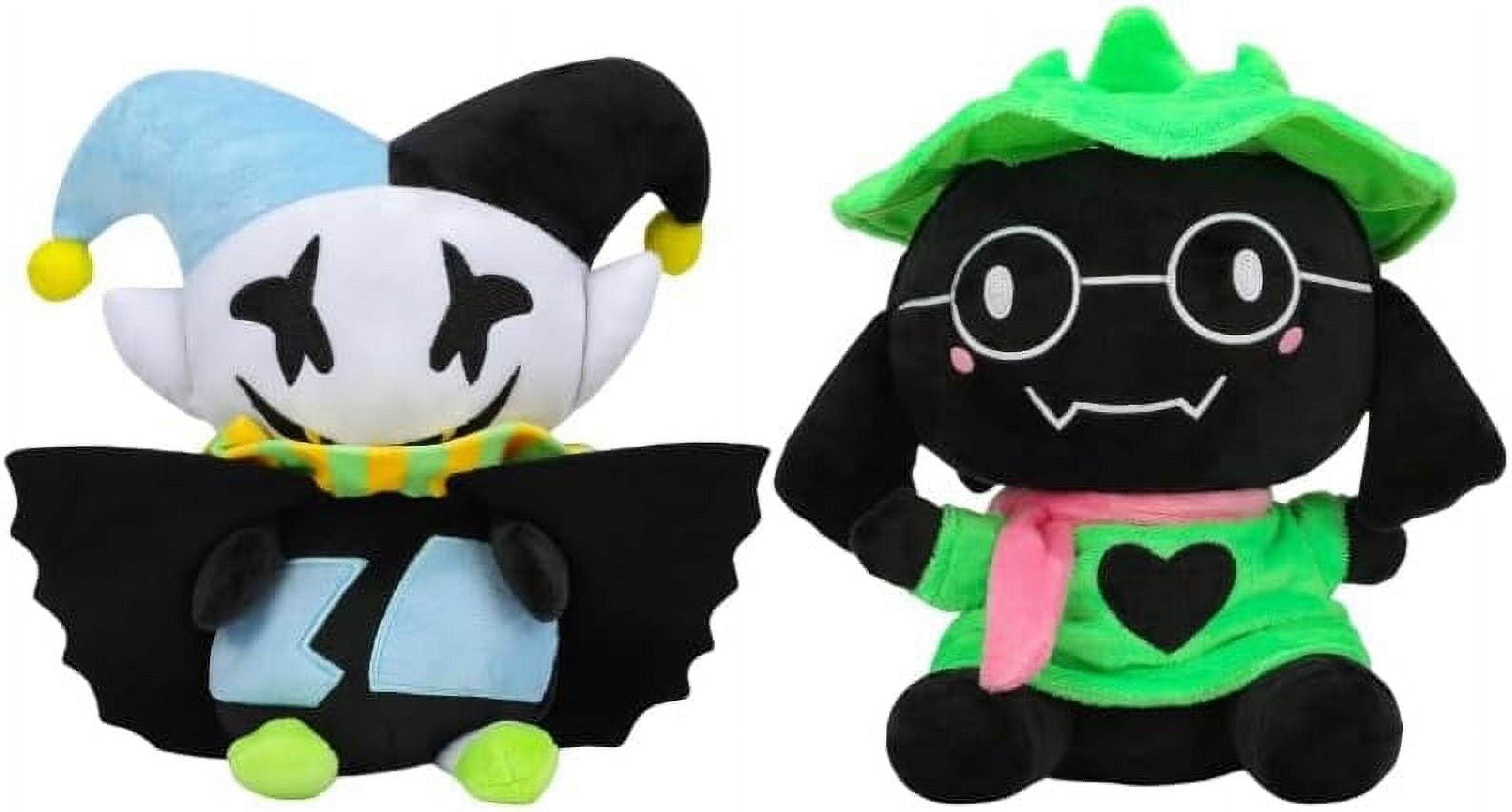 Deltarune Ralsei & Jevil Plush 2pc, Enchanting Green & Black Prince ...