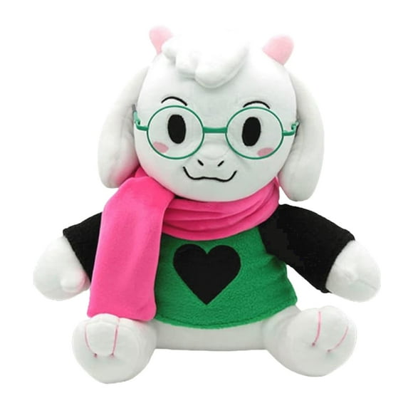 Deltarune Ralsei Plush With No Hat green Fur Glasses & Scarf Fashion ...