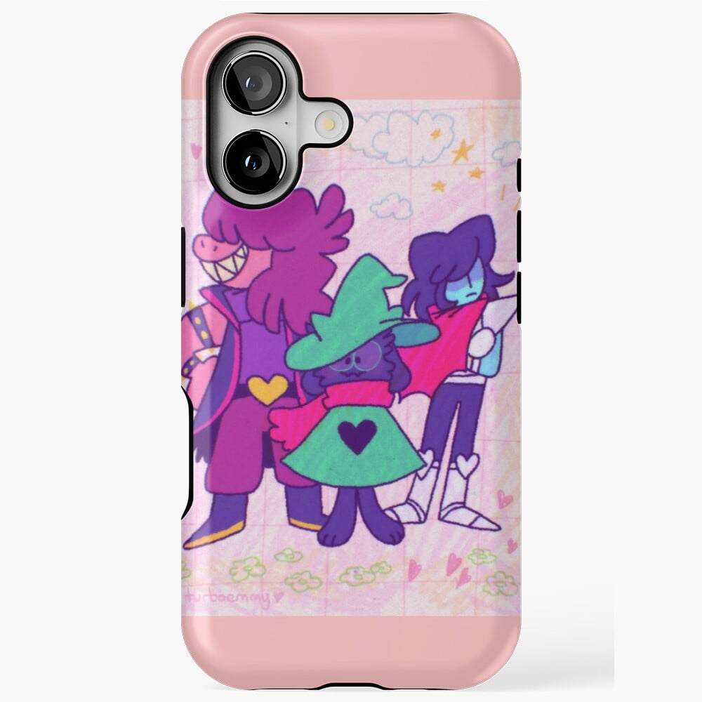 Deltarune Retro Pixel Meme Emblem Cartoon Case for iPhone 11 through 17 ...
