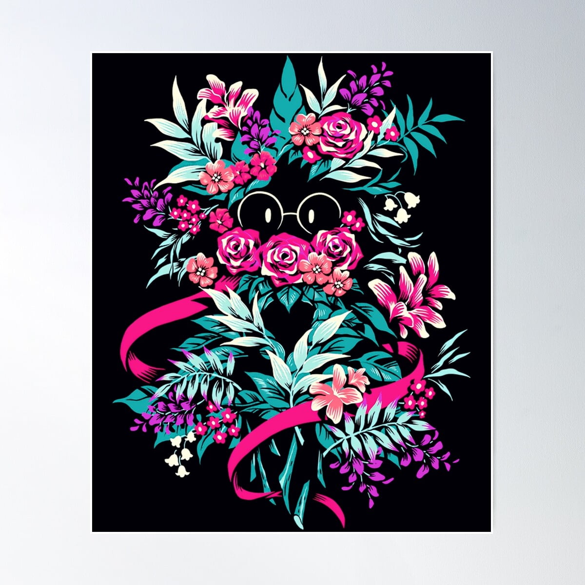 Deltarune Spamton Merch Ralsei Floral Poster Wall Art, Modern Wall ...