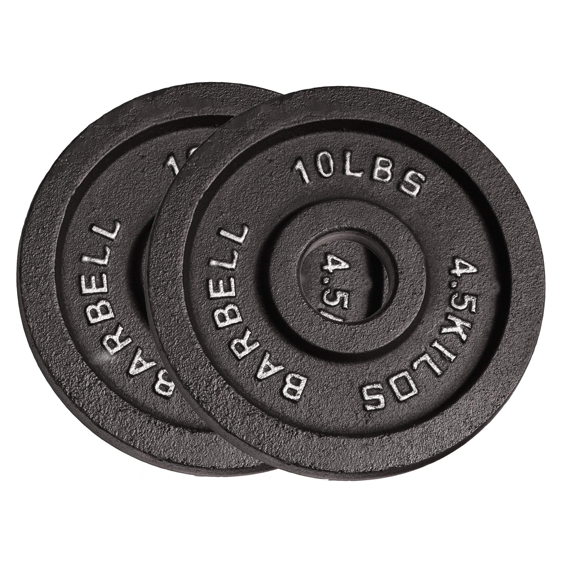 Deltech Fitness Pair 10 lb Olympic Plates Model #OP-010, Cast Iron ...