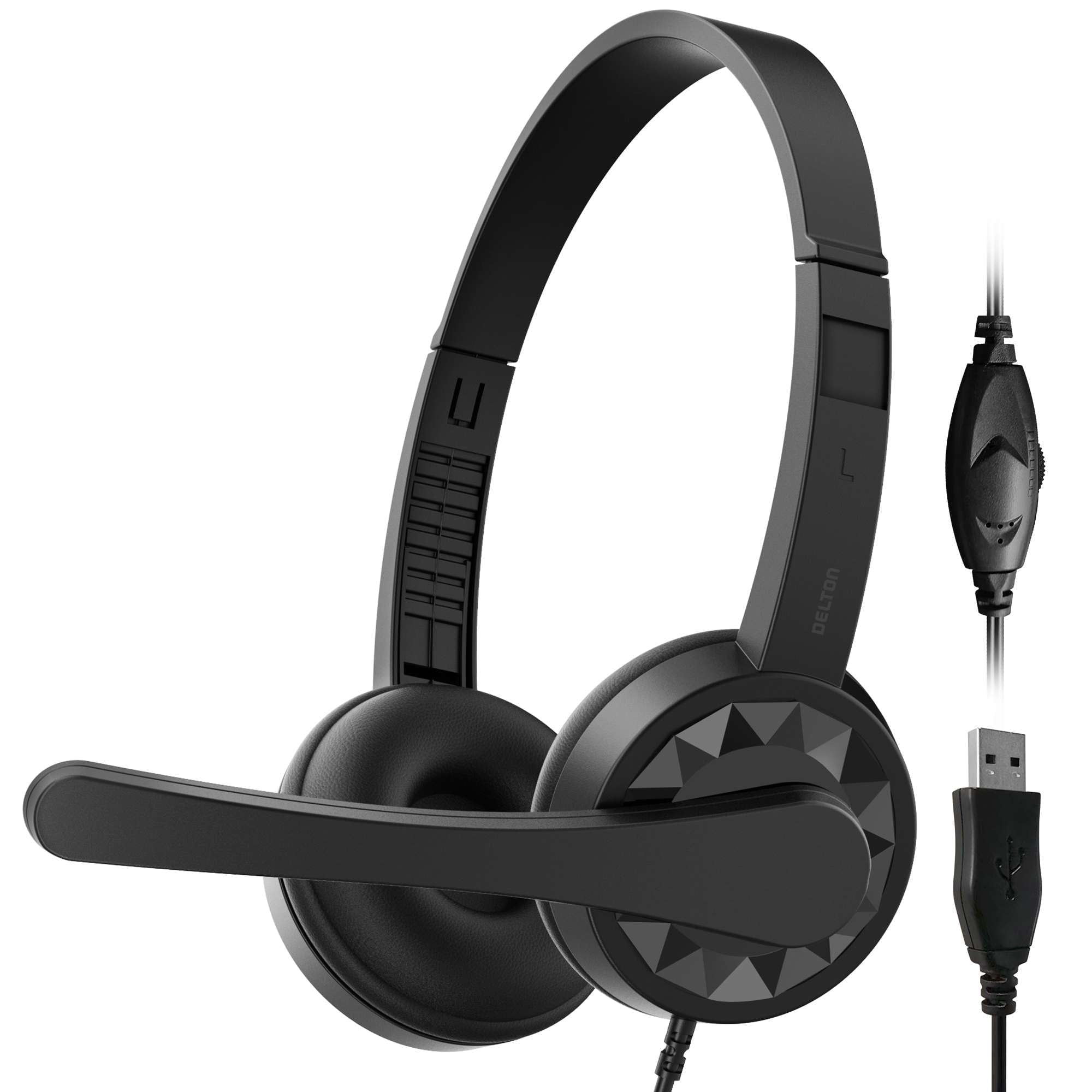 Delton 12Y Computer Headset with Microphone, In-Line Controls, Wired ...