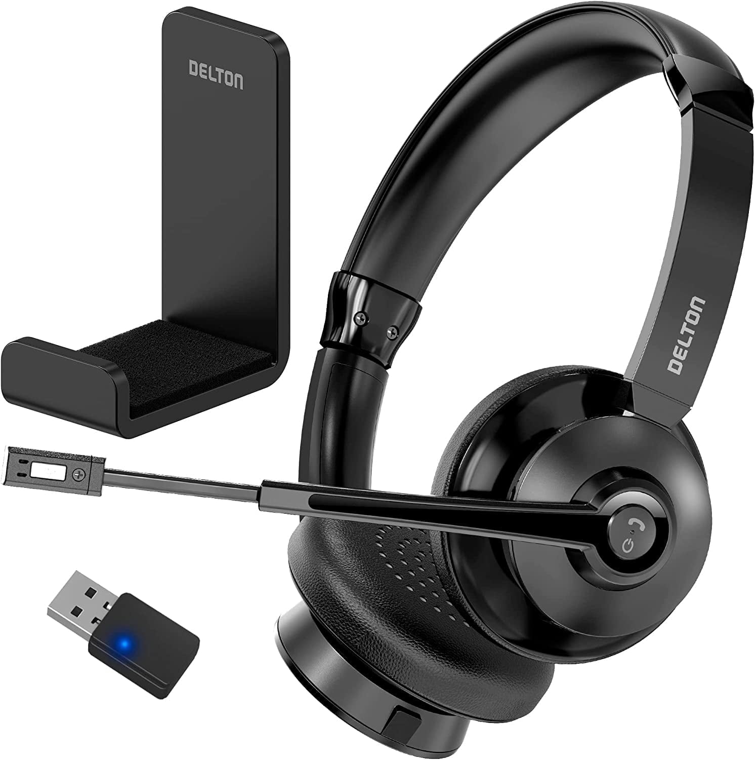 Delton 30X Bluetooth Computer Headset with Noise Canceling Mic, HiFi ...