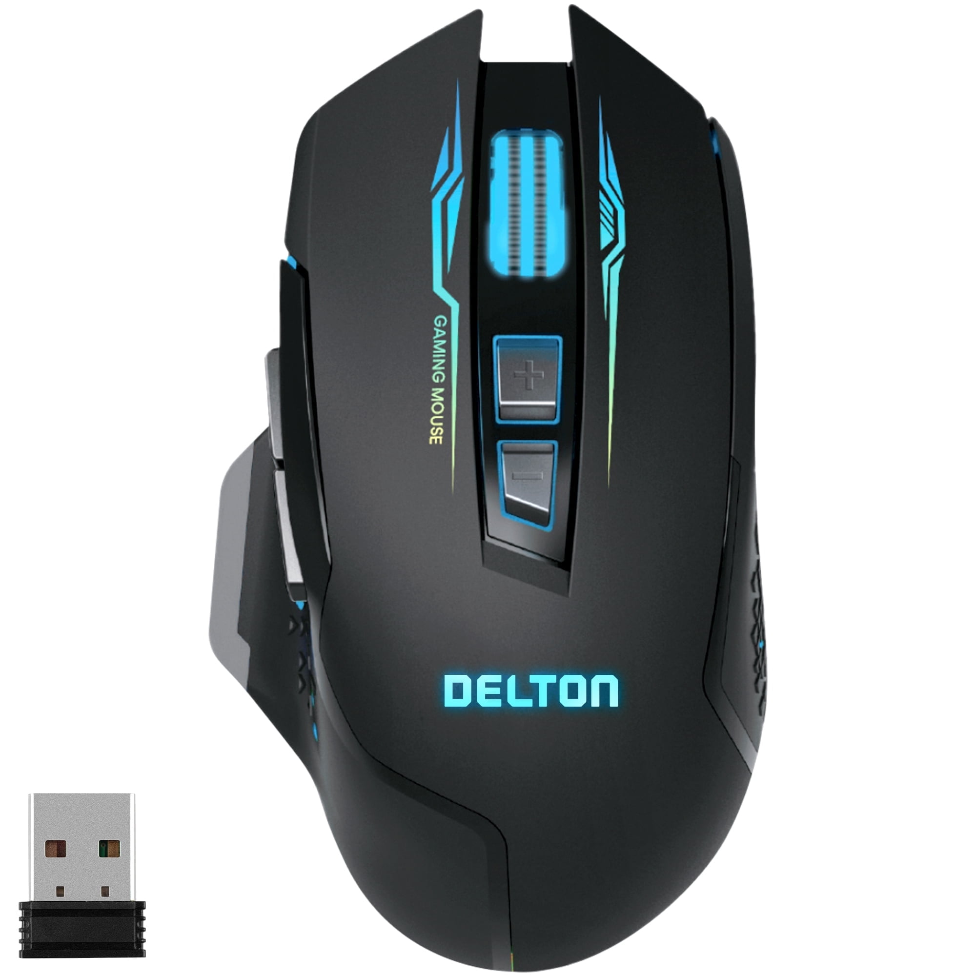 Delton G37 Rechargeable USB Wireless Gaming Mouse, 6 Programmable ...