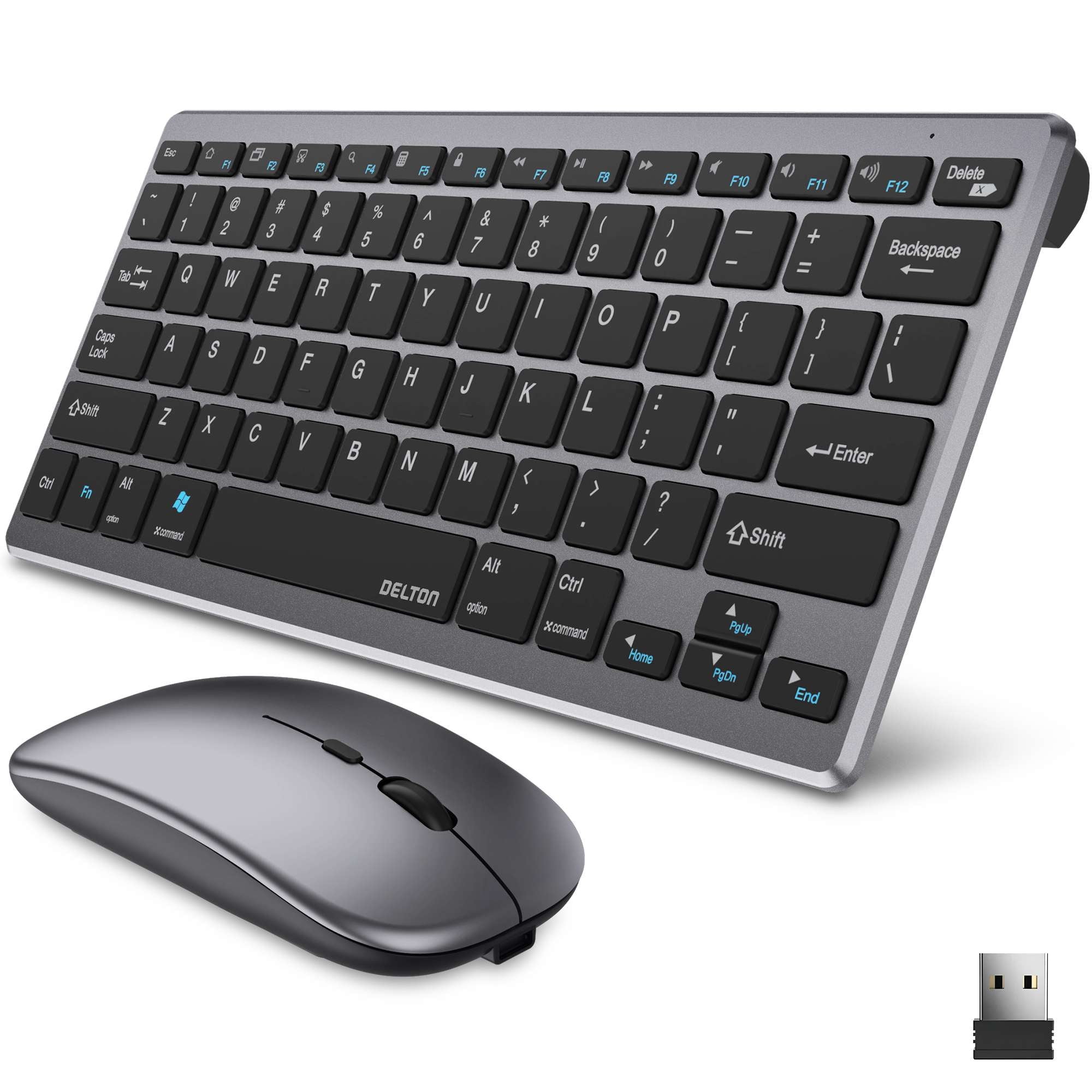 Delton N35 Wireless Keyboard and Mouse, Bluetooth Keyboard Mouse Combo ...