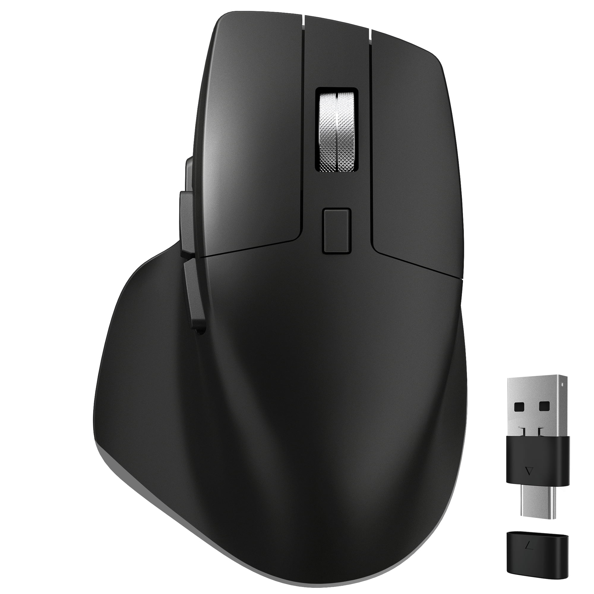 Delton S18 Ergonomic Wireless Mouse, 5 Noiseless Buttons with Smooth ...