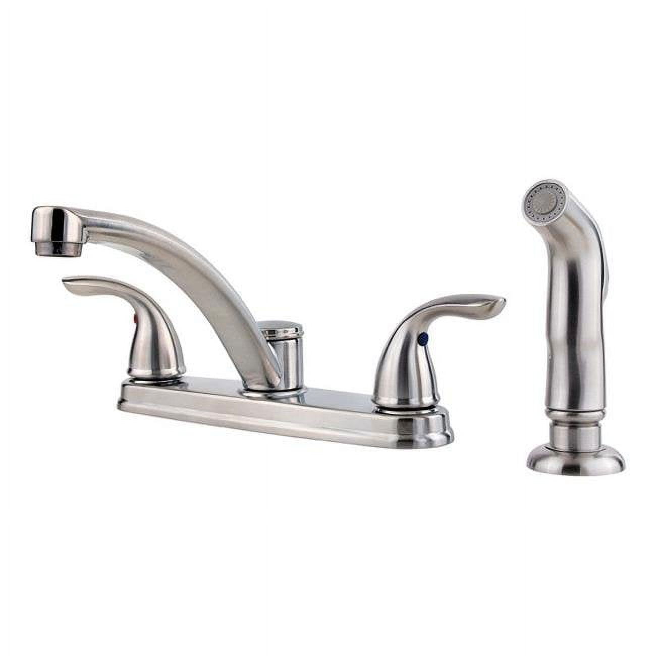 Delton Two Handle Stainless Steel Kitchen Faucet Side - Walmart.com