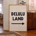 Delulu Land Preppy Aesthetic Wall Art, Unframed Paper Print Size 8x12 ...