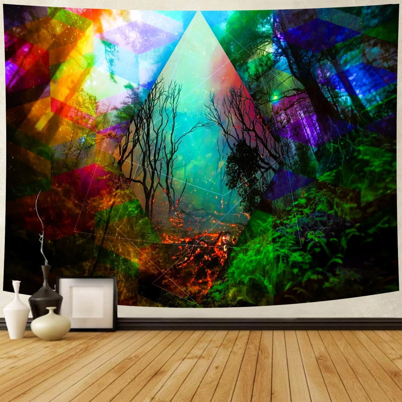 Delur Forest Tapestry Tree of Life Tropical Rainforest Tapestry Wall ...