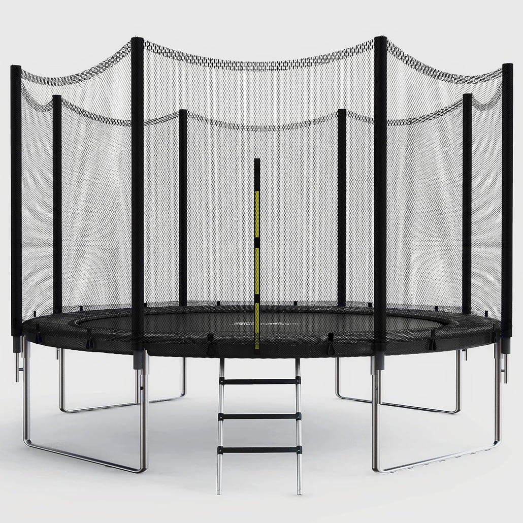 Deluxe 14FT Trampoline with Straight Poles, Round Recreational ...