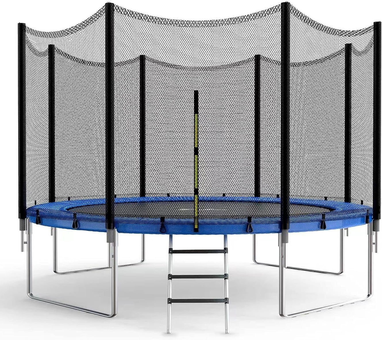 Deluxe 14FT Trampoline with Straight Poles, Round Recreational ...