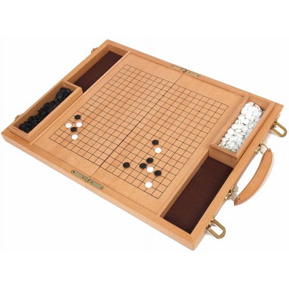 Wood Go Game Set - Board Game with Wooden Stones - Walmart.com