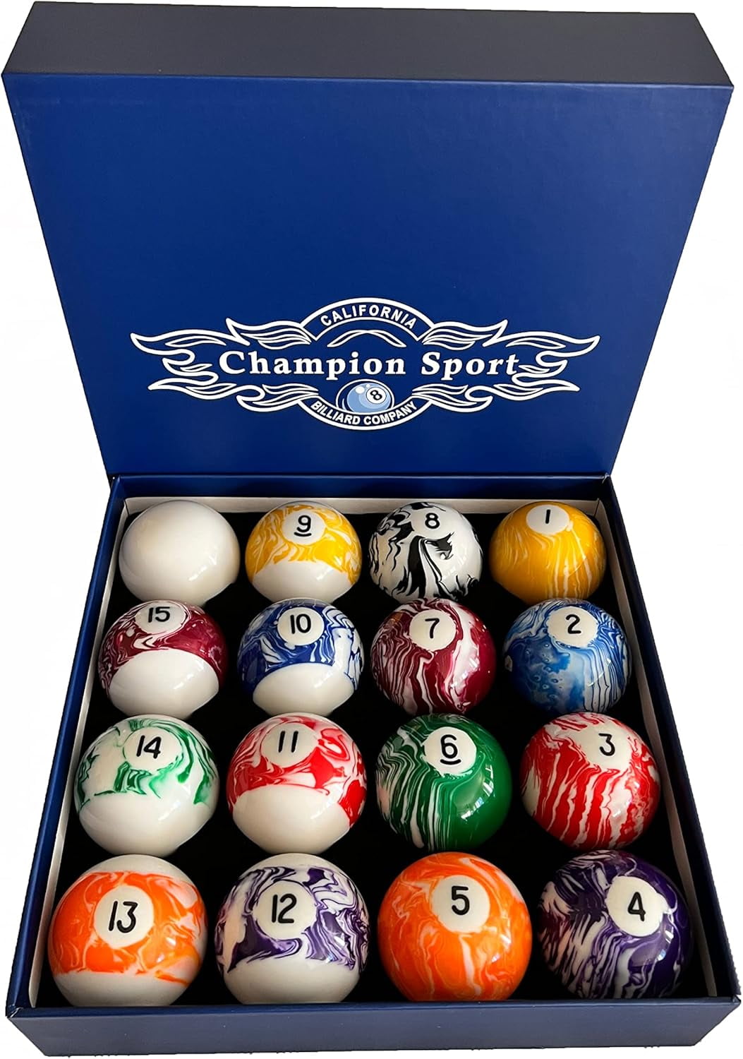 Deluxe 2-1/4" Billiard Pool Ball Set Complete 16 Ball Set (Several ...