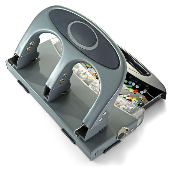 Deluxe 3-Hole Punch, Heavy Duty, with Chip Drawer, 45 Sheet Capacity ...