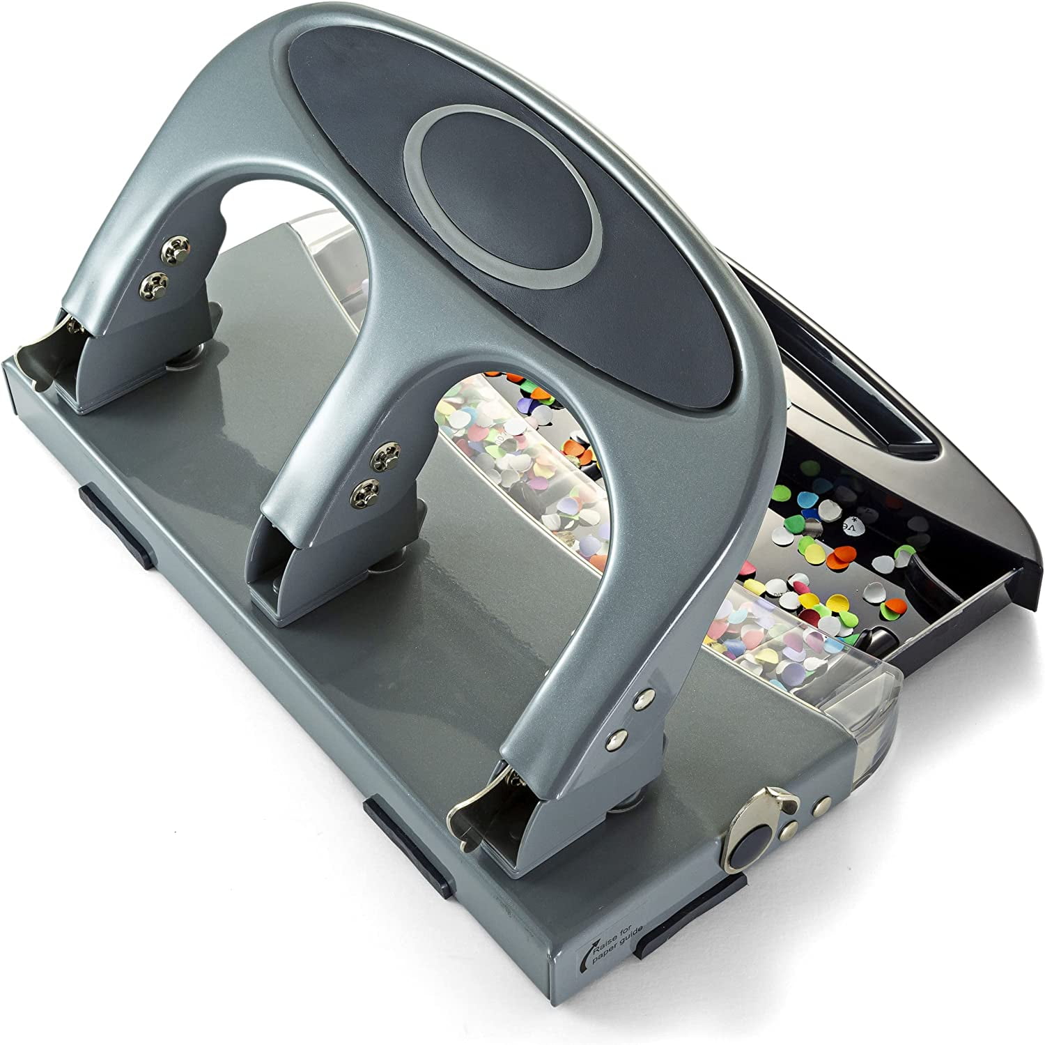 Deluxe 3-Hole Punch, Heavy Duty, with Chip Drawer, 45 Sheet Capacity ...