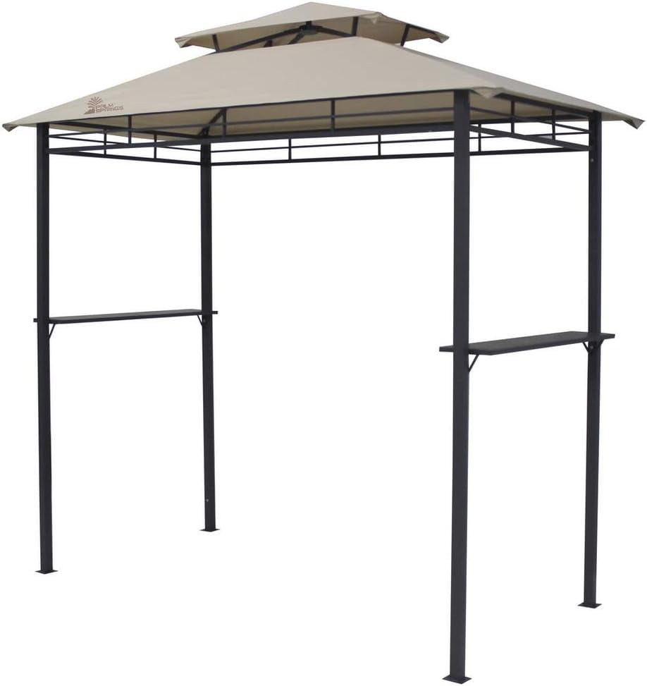 Deluxe 8FT Double-Tier Barbecue Canopy/BBQ Grill Tent Beige - Walmart.com